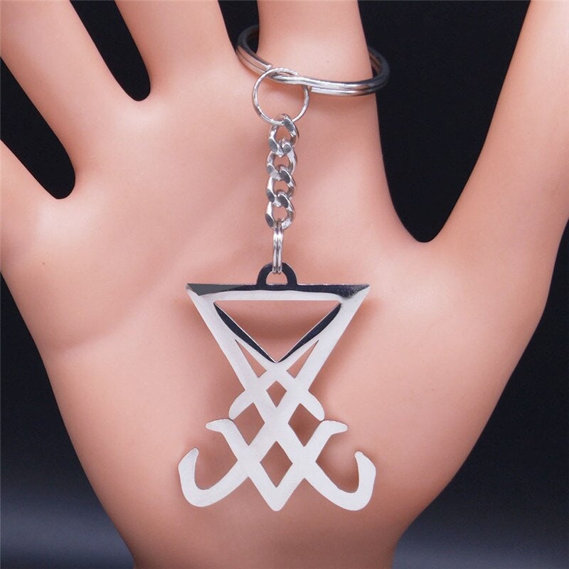 Sigil of LUCIFER Keychain Church of Satan Stainless Steel - Etsy UK