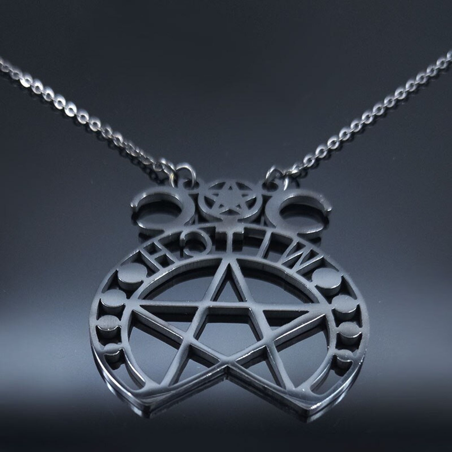 Witchcraft Pentagram Pendant Stainless Steel Women Pendants | Etsy