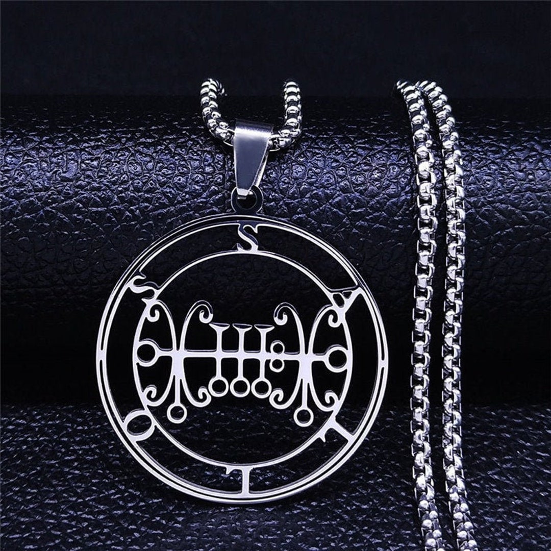 Sigil of SALLOS Pendant Stainless Steel Demon Seal Pendant Satan SALLOS ...