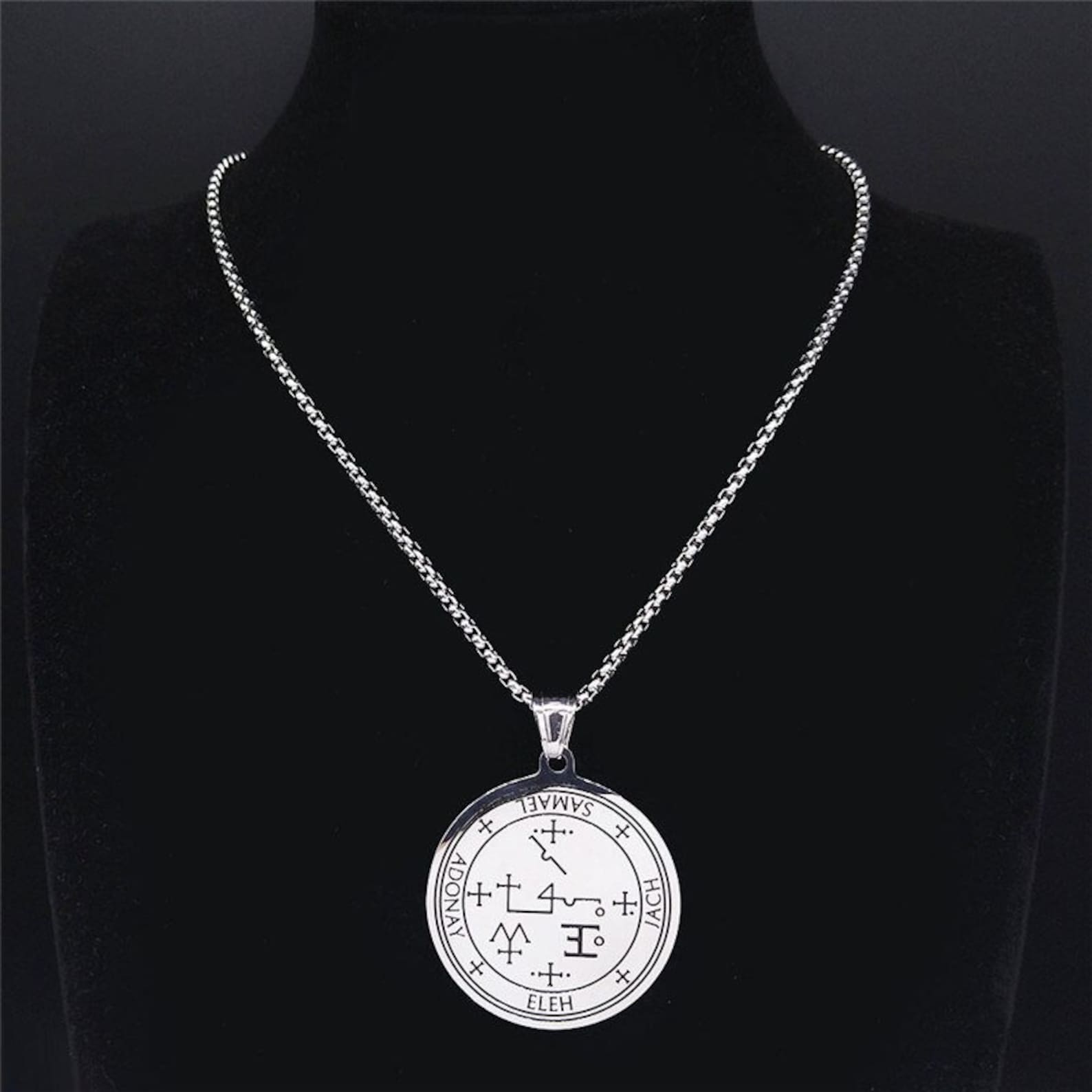 Sigil of Archangel SAMAEL Pendant Stainless Steel Religious - Etsy