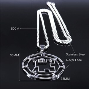 Sigil of HALPHAS Pendant Stainless Steel Demon Seal Pendant - Etsy