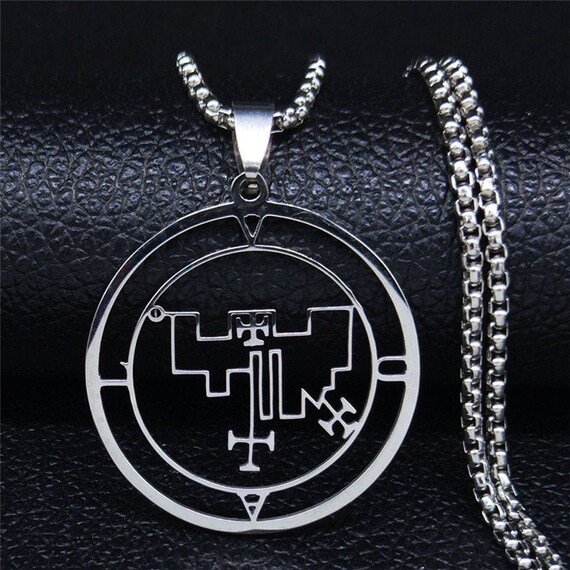Sigil of VUAL Pendant Stainless Steel Demon Seal Pendant Satan | Etsy