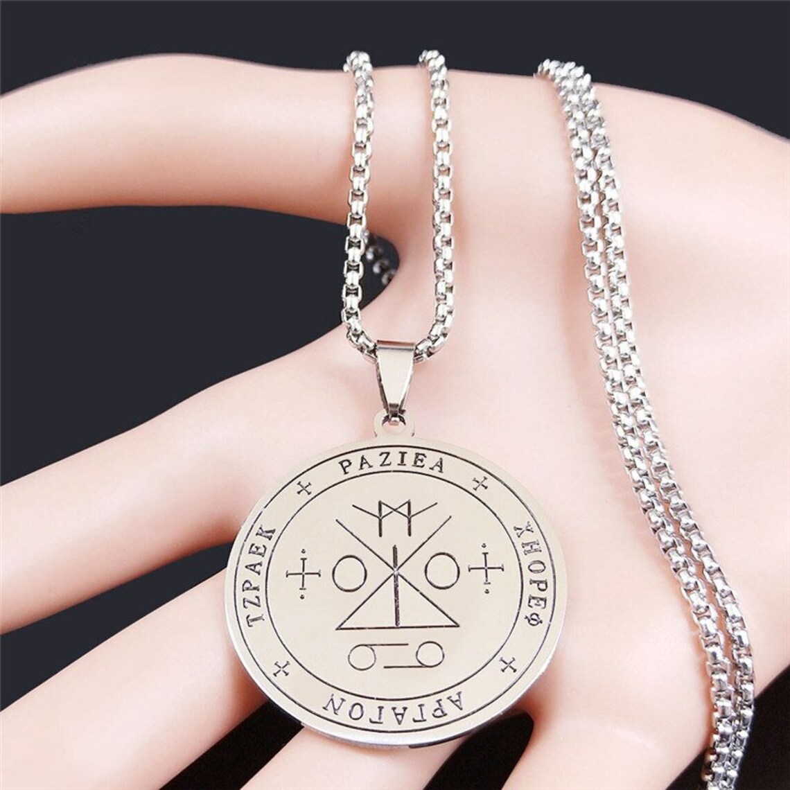 Sigil of Archangel RAZIEL Pendant Stainless Steel Religious - Etsy