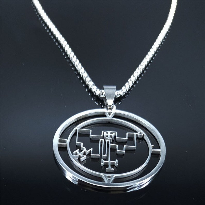 Sigil of VUAL Pendant Stainless Steel Demon Seal Pendant Satan | Etsy