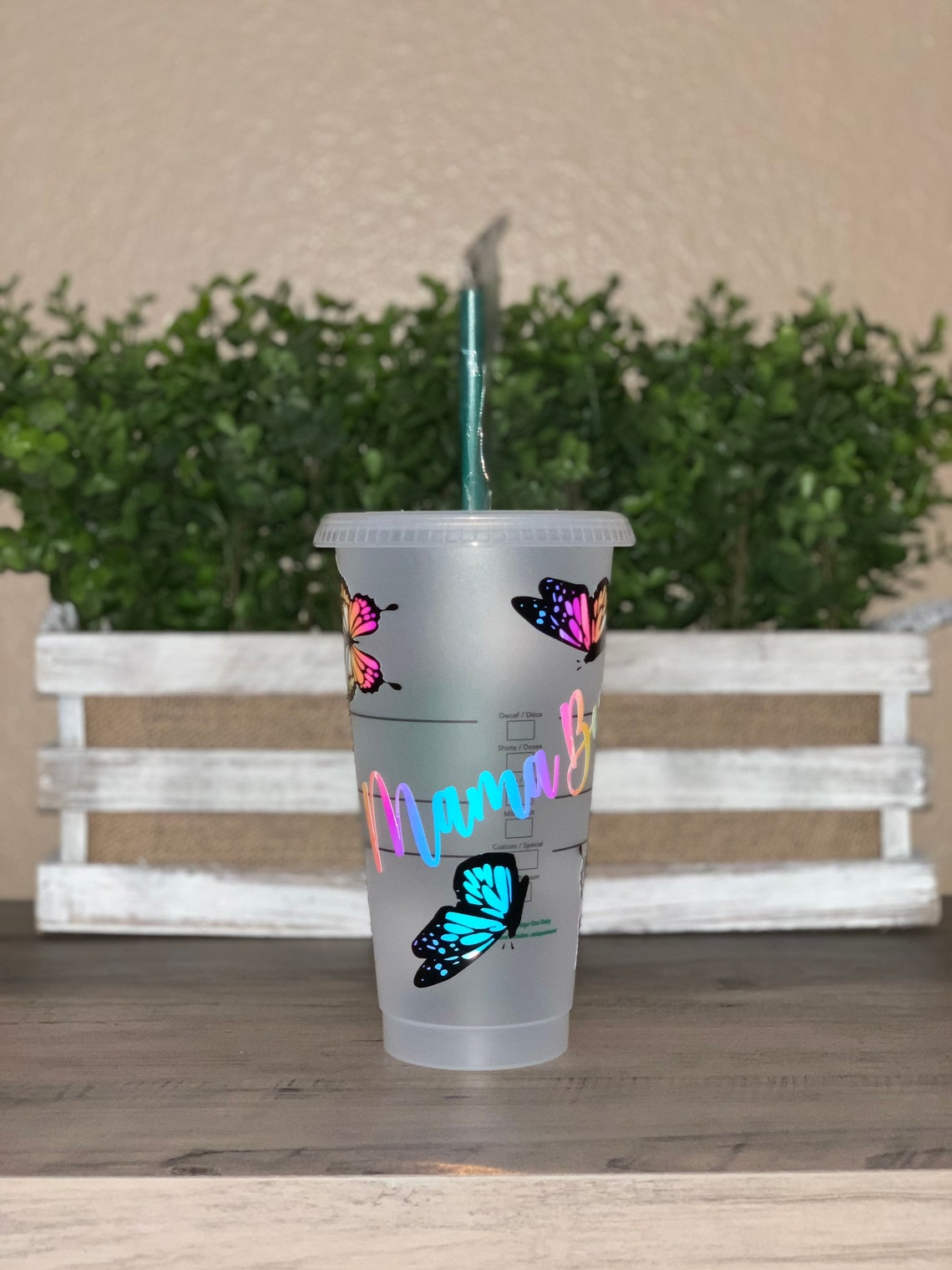 Holographic Butterfly Starbucks Cold Cup - Etsy Canada