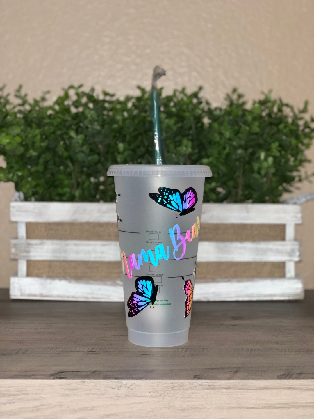 Holographic Butterfly Starbucks Cold Cup - Etsy