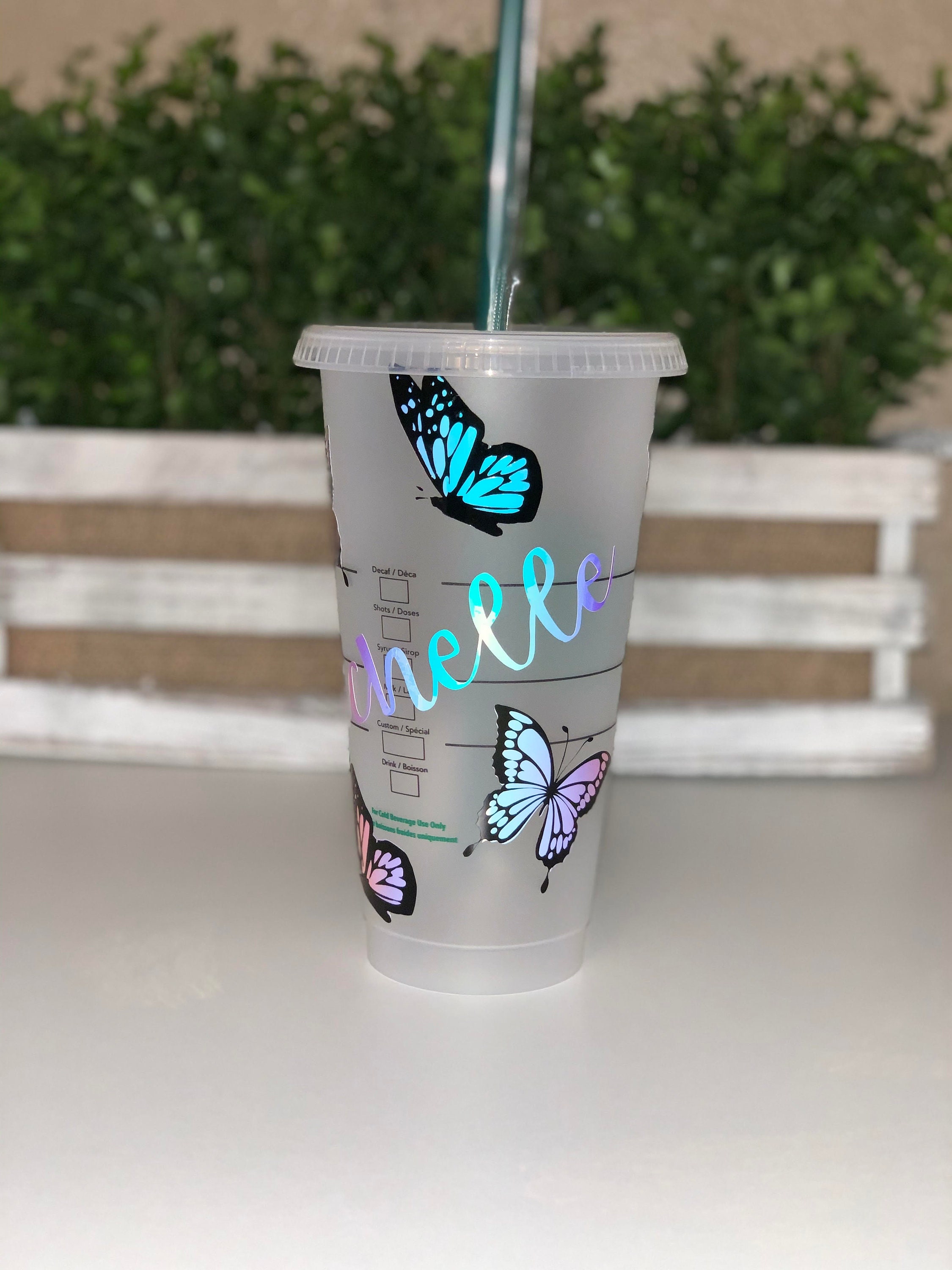 Holographic Butterfly Starbucks Cold Cup | Etsy