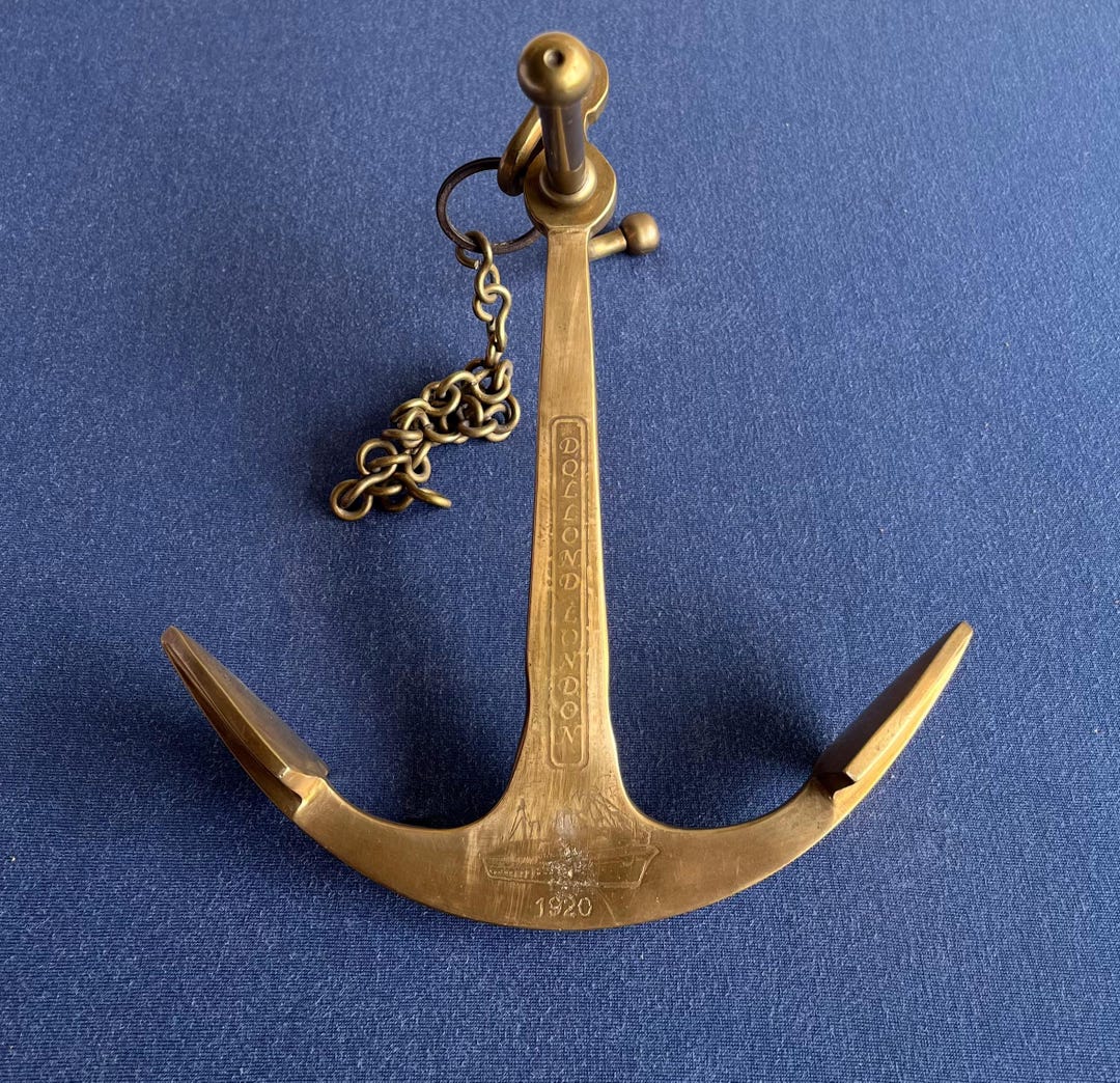 Decorative Solid Brass Nautical Anchor/ Paper Weight With Lever and ...
