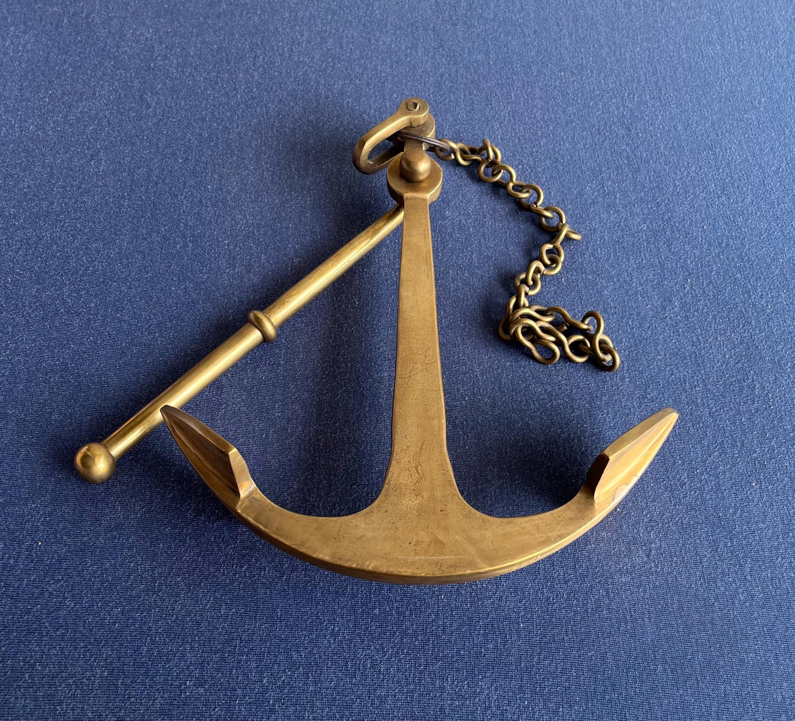 Decorative Solid Brass Nautical Anchor/ Paper Weight With Lever and ...