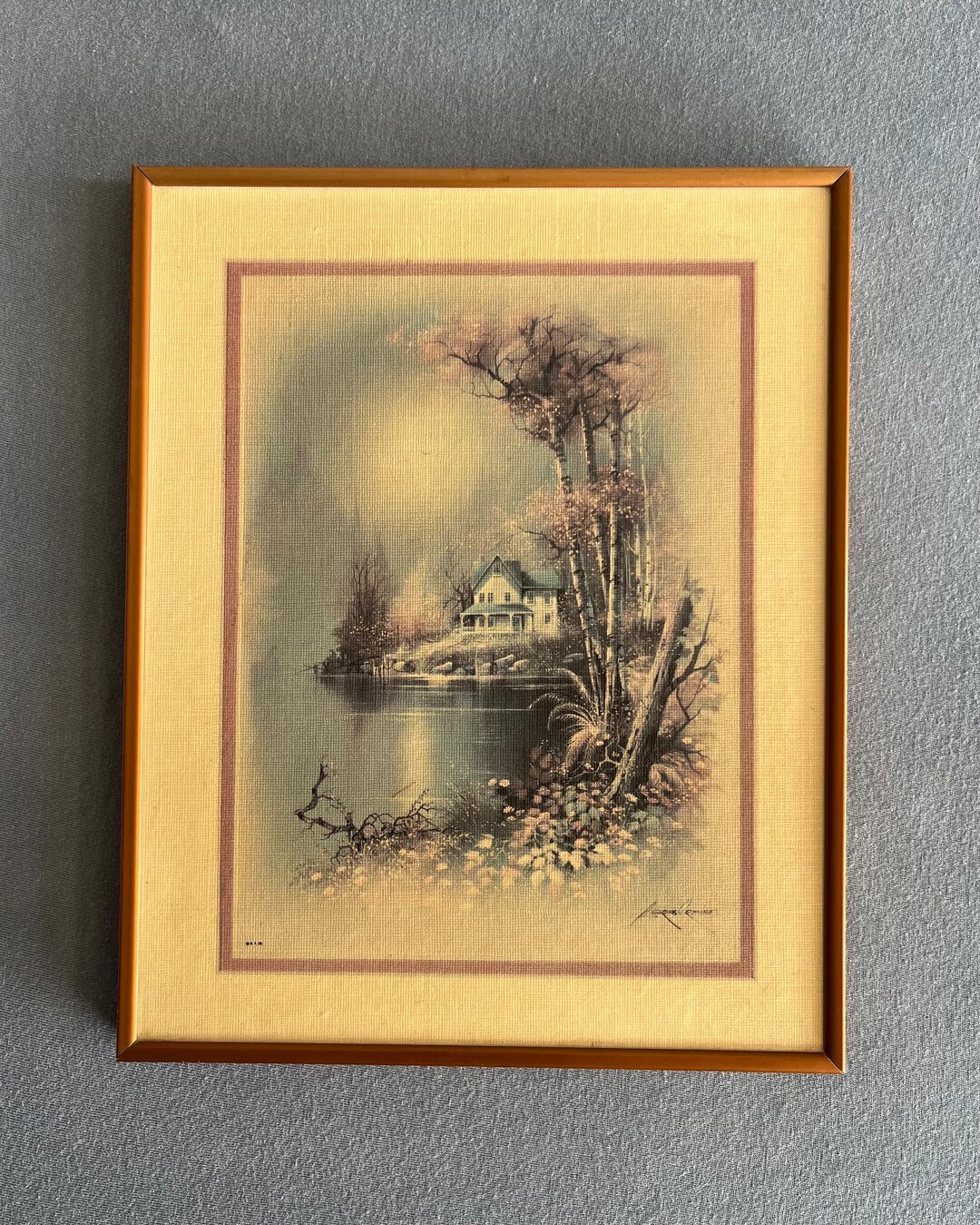 Vintage Preowned ANDRES ORPINAS Art Print Metal Frame - Etsy