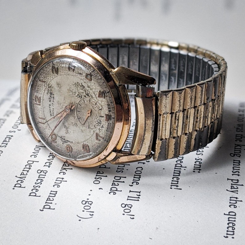 Vintage White Star Swiss Watch Men's, 1950s, Gold, Manual Wind Watch ...