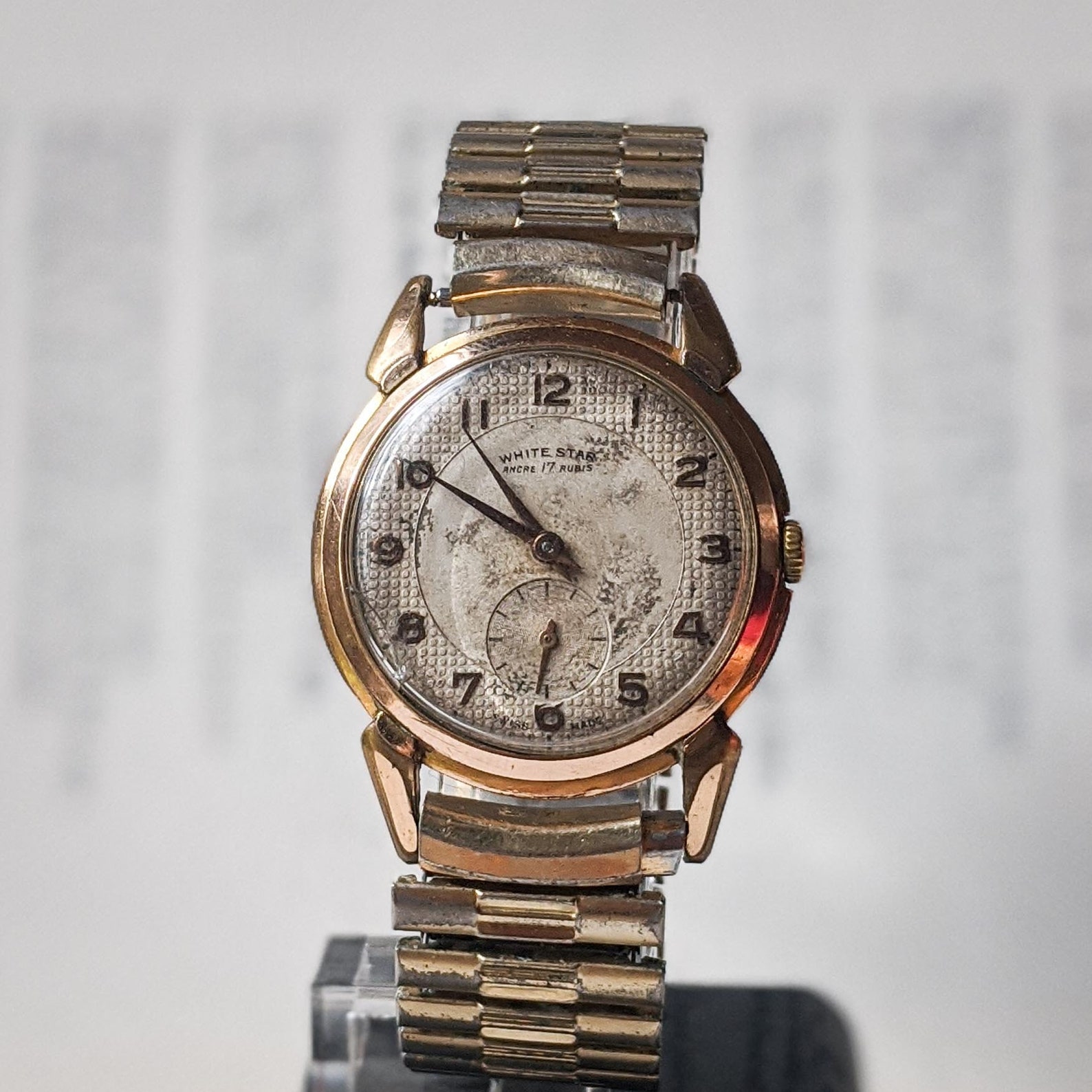 Vintage White Star Swiss Watch Men's 1950s Gold | Etsy