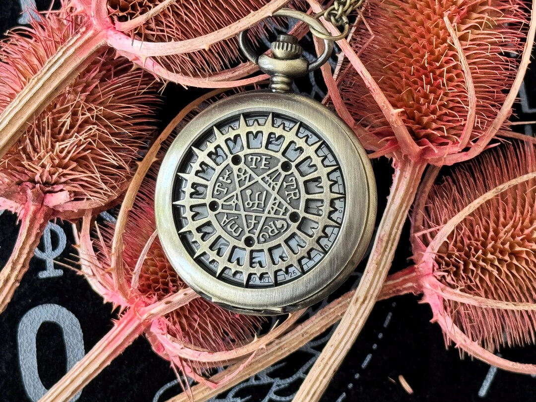 Pentagram Pocket Watch, Wicca Watch, Pentagram Watch Necklace - Etsy