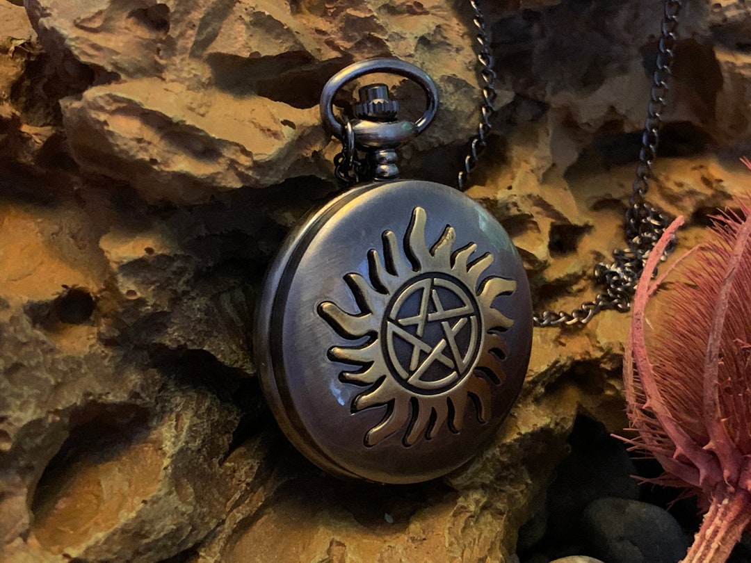 Pentagram Pocket Watch, Wicca Watch, Pentagram Watch Necklace - Etsy