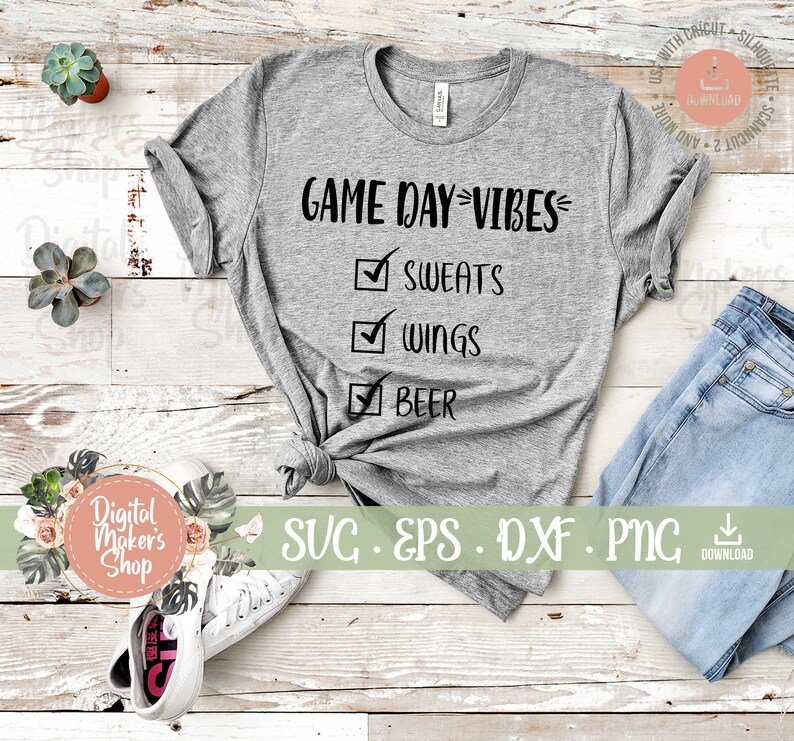 Game Day Vibes SVG Cut File for Cricut Silhouette Football - Etsy