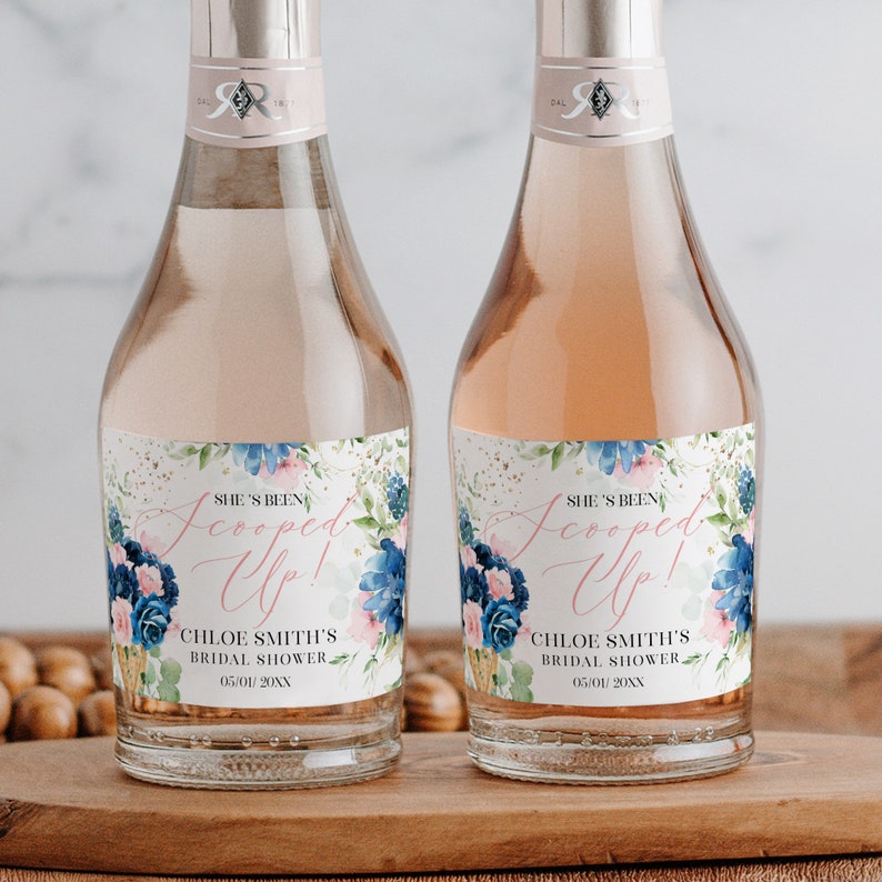 Bachelorette Party Mini Freixenet Bridesmaid Wine Rose Gold Label ...