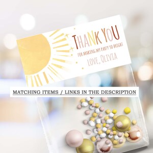 Editable Food Labels Sunshine Birthday First Trip Around the - Etsy