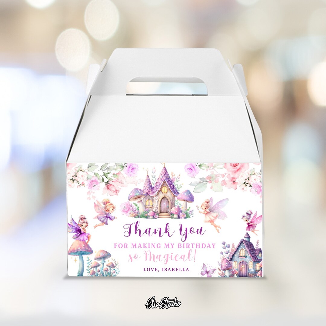 Fairy Birthday Party, Favor Boxes for Birthday, Magical Birthday, Fairy ...