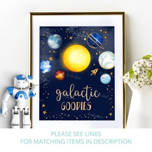 Editable Outer Space Birthday Welcome Sign | Baby's 1st Birthday Space ...