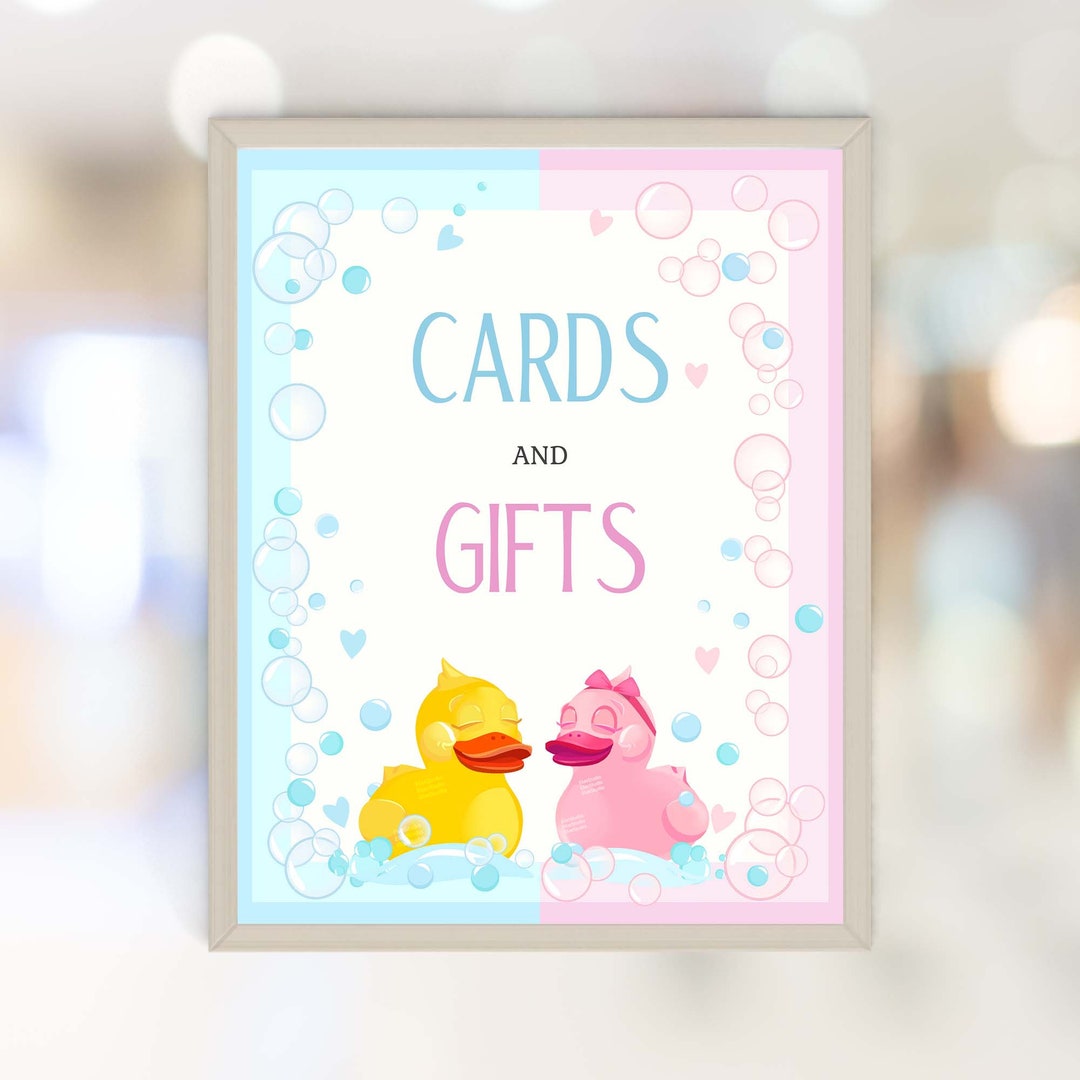 Waddle It Be Gender Reveal Ideas Cards and Gifts Sign, Duck Gender ...