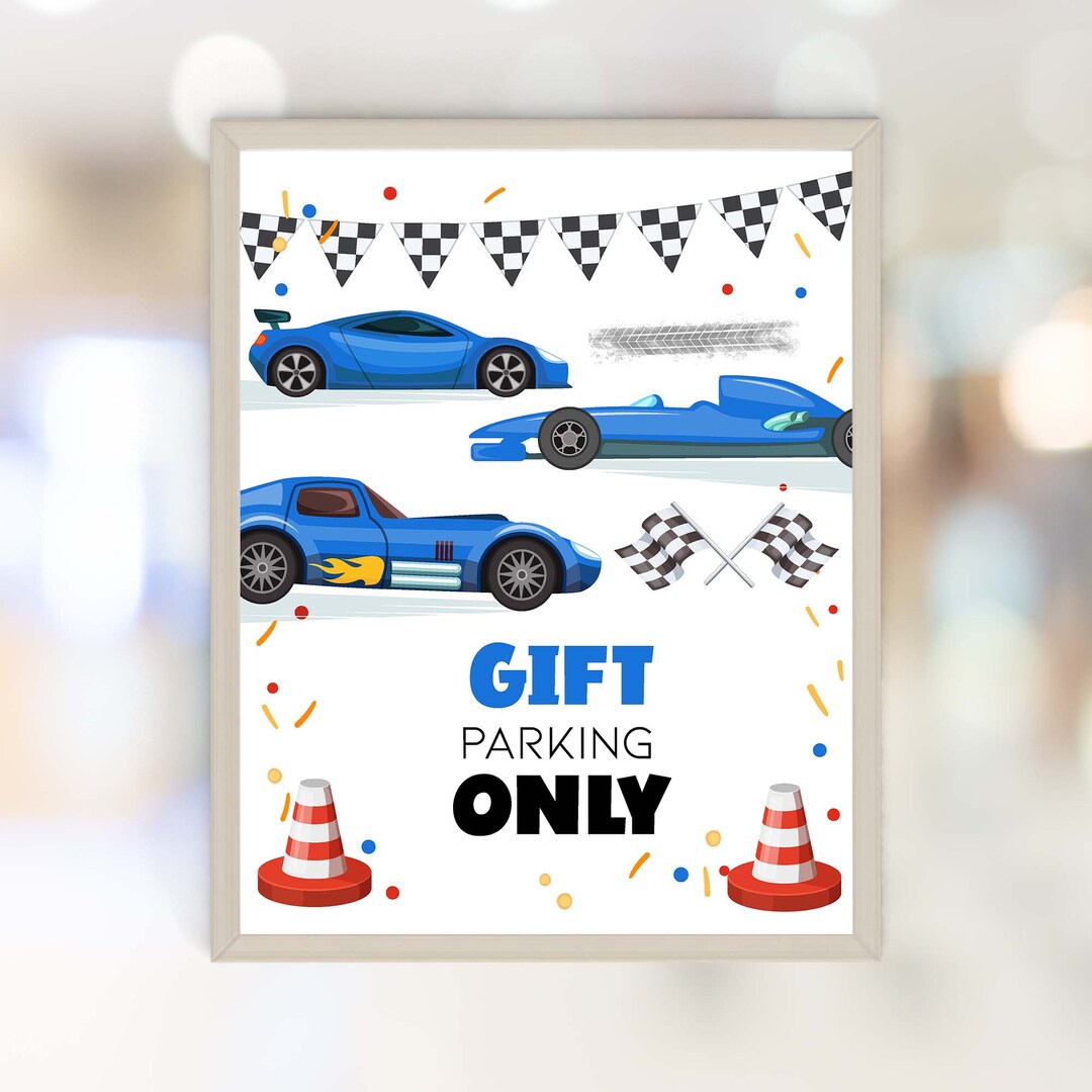 Gifts Sign Printable Template for Race Car Birthday Two Fast Two ...