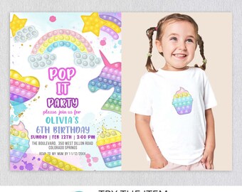 Popit invitation - Etsy España