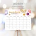 Guess the Baby Birthday Calendar Outer Space | Editable Outer Space ...