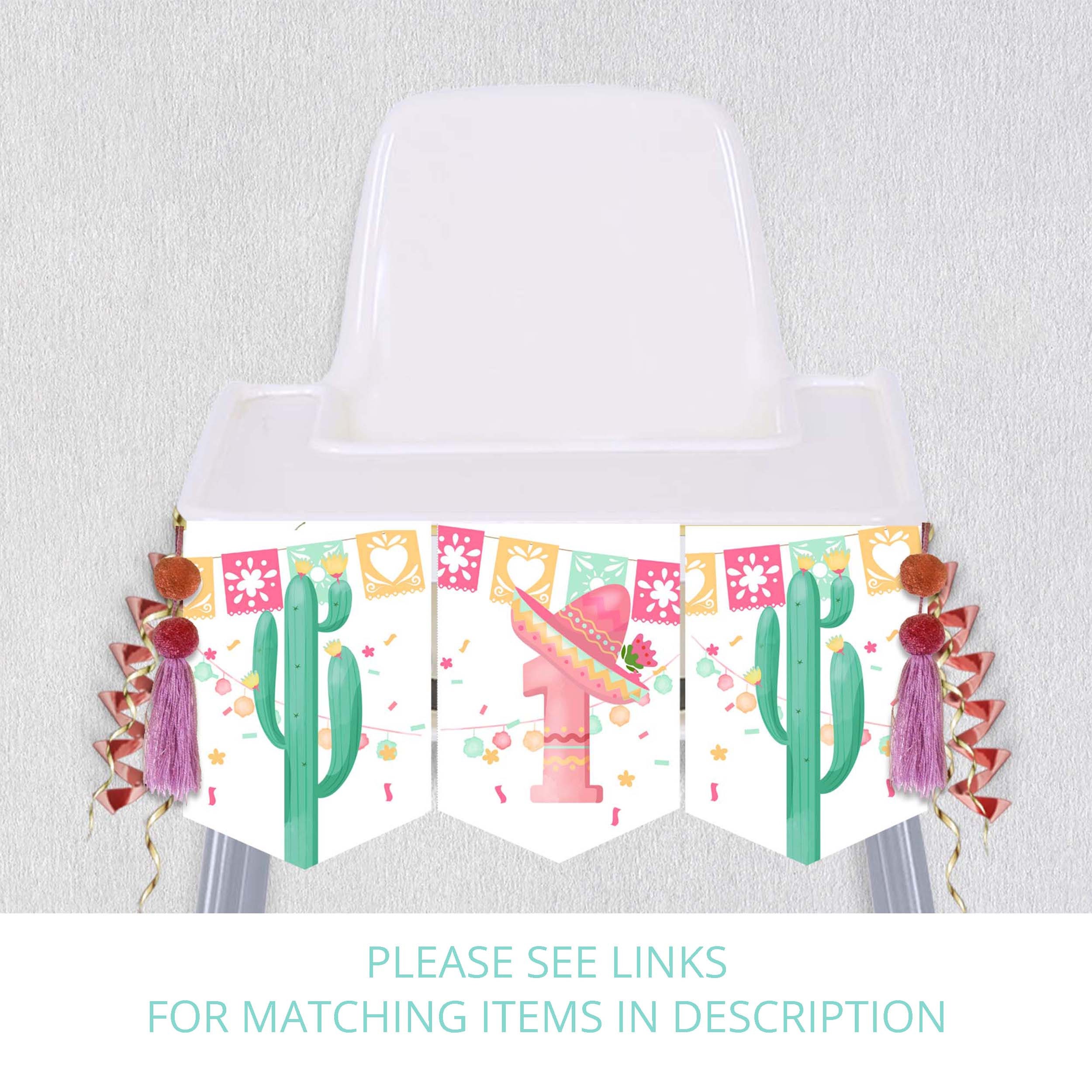 Editable First Fiesta Birthday Invitation Template 1st | Etsy