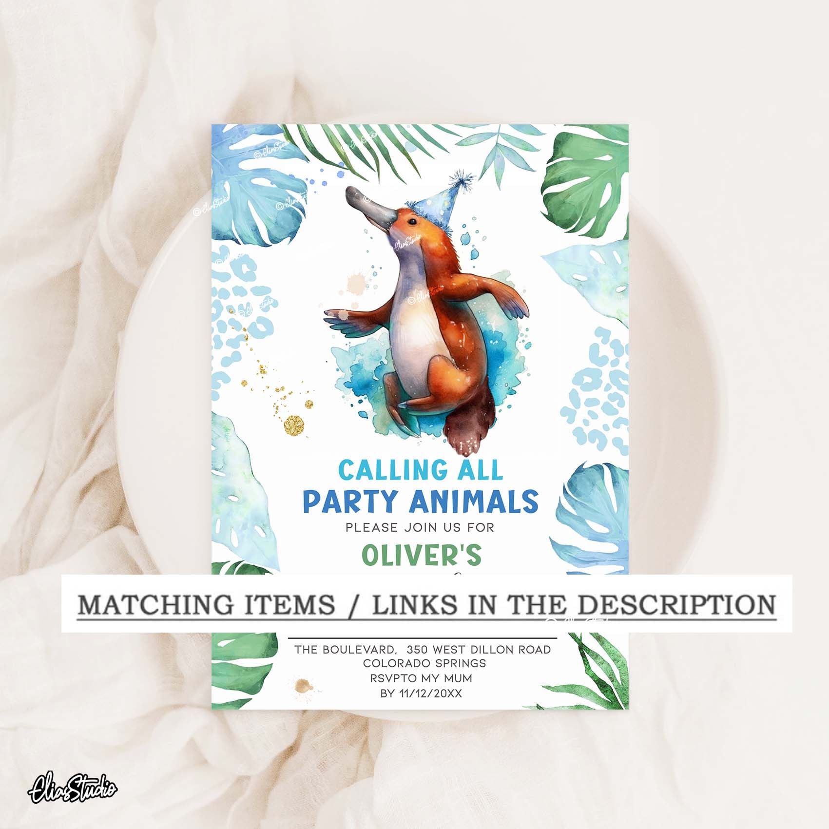 Party Animals Happy Birthday Banner Jungle Party Zoo Safari Birthday ...