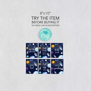 Outer Space Birthday Sign Set, First Trip Around the Sun Birthday Boy ...