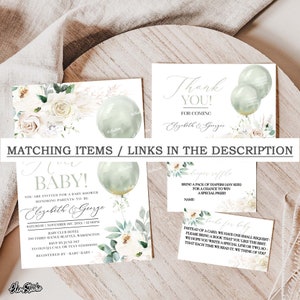 Sage Green Baby Shower Bunting Banner Gender Neutral Baby Shower Flags ...