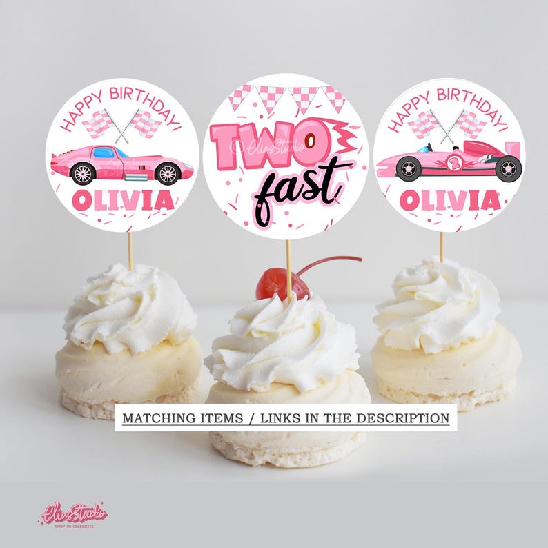 Two Fast Welcome Sign, 2nd Birthday Girl Party Sign, Pink Race Car Two ...