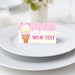 Editable Food Labels Ice Cream Bar Ice Cream Party Place Card, Ice ...