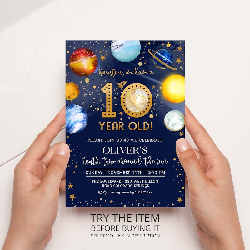 Planet 10th Birthday - Etsy