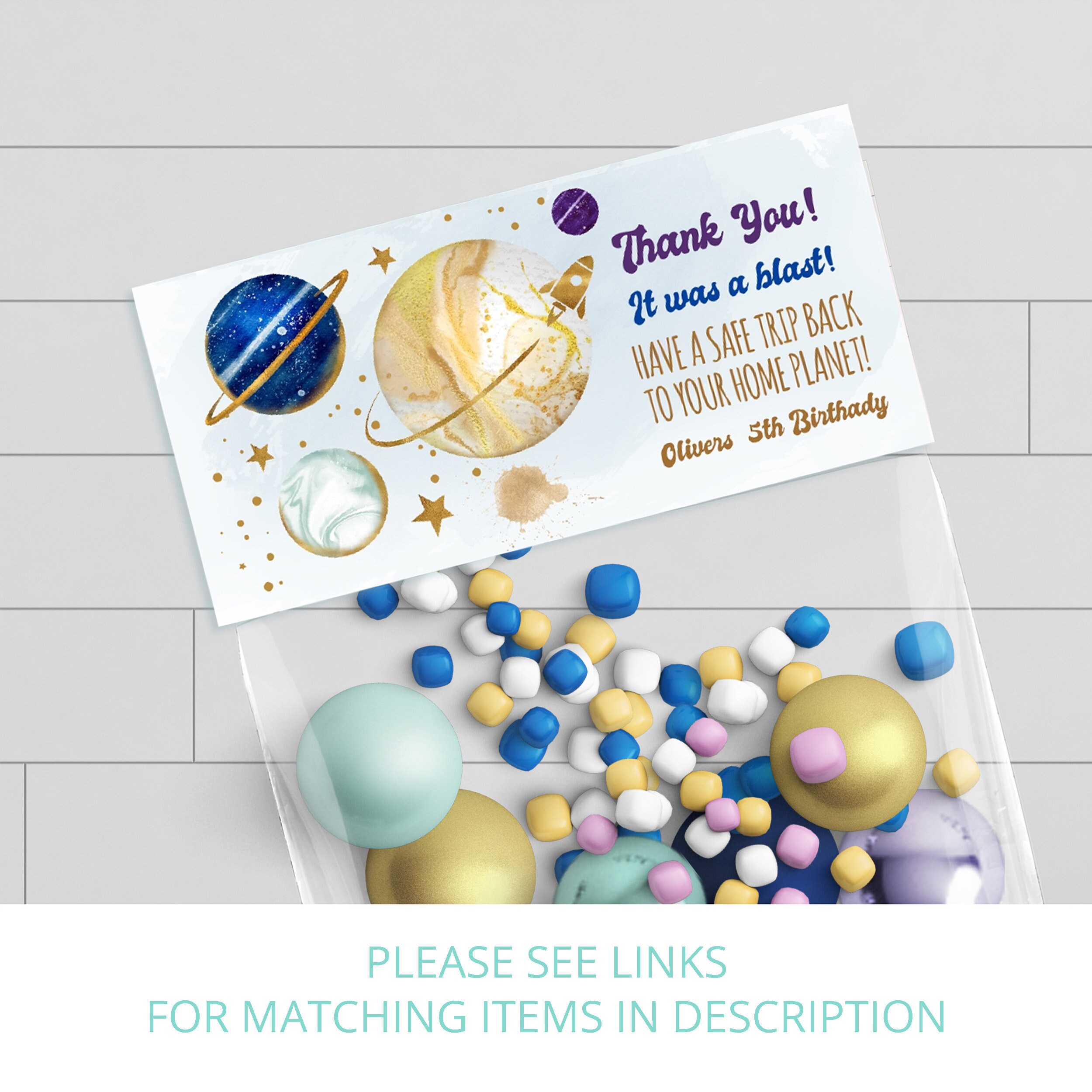 Editable Outer Space Chocolate Bar Wrapper Candy Bar | Etsy