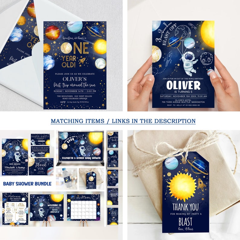 Guess the Baby Birthday Calendar Outer Space Editable Outer | Etsy