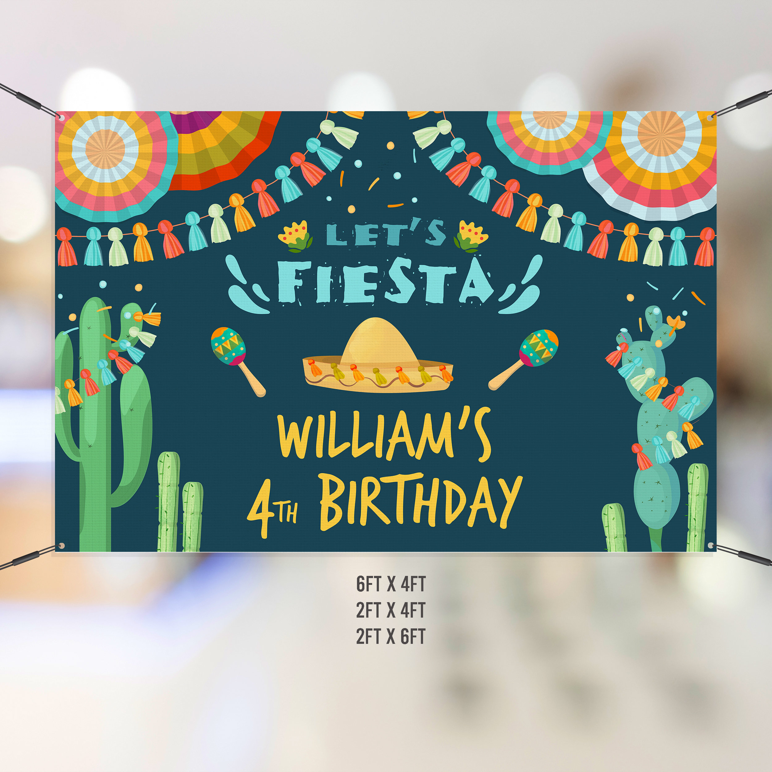 Editable Banner Backdrop Fiesta Party Personalized Fiesta - Etsy