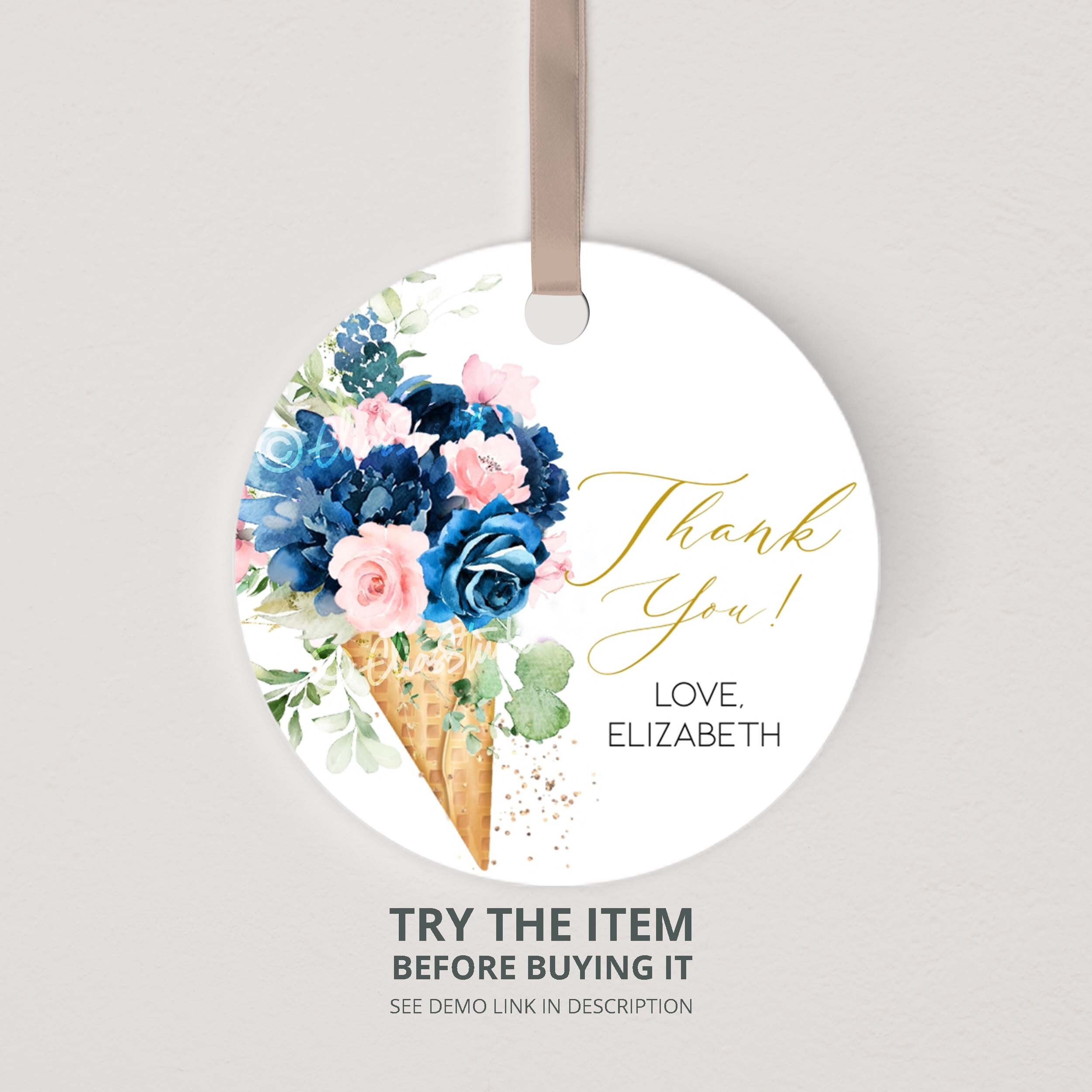 Editable Round Gift Tag Template Cooped up Bridal Shower Favor - Etsy