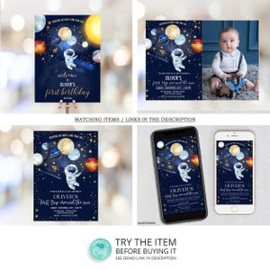 Editable Menu Template Birthday Outer Space Party | Menu Card Galaxy ...