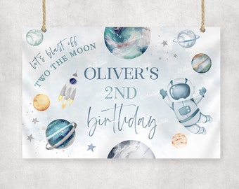 Two the Moon 2nd Birthday Banner - Etsy
