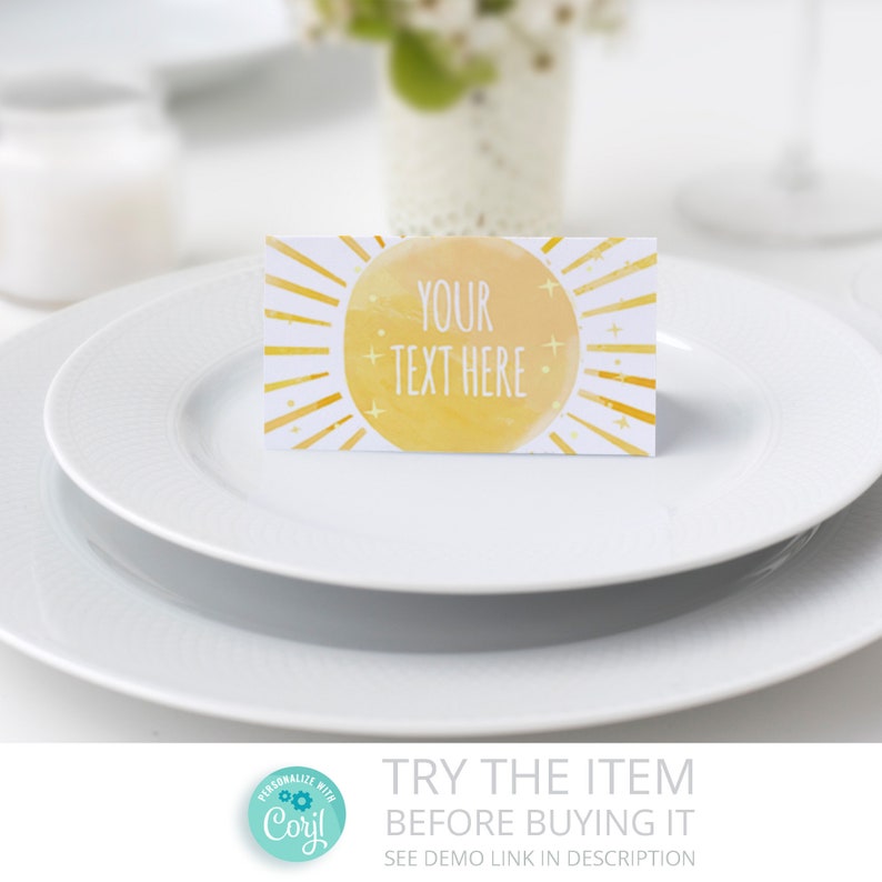 Editable Food Labels Sunshine Birthday First Trip Around the - Etsy