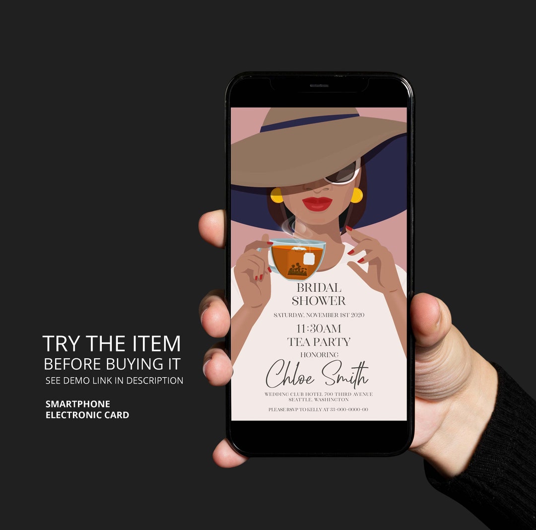 Text Message Invite | Birthday Party, Afternoon Tea Invitation Bridal ...