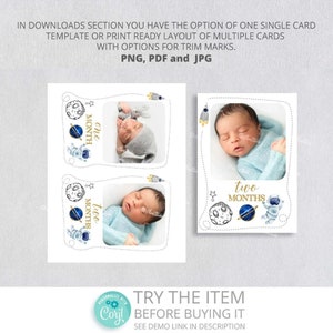 Editable Space Birthday Banner, Monthly Photo Banner, First Year Photos ...
