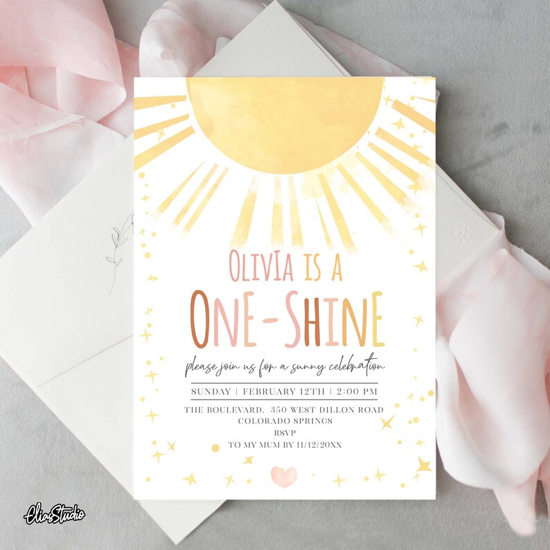 Editable Sunshine Birthday Invitation Template Our Little - Etsy