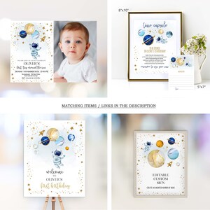 First Flight Around the Sun Printable Baby's First Year Photo Poster ...
