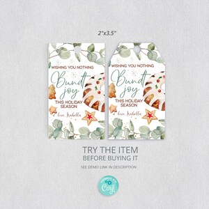 Editable Bundt Christmas Tag | Editable Christmas Tags Christmas Bundt ...