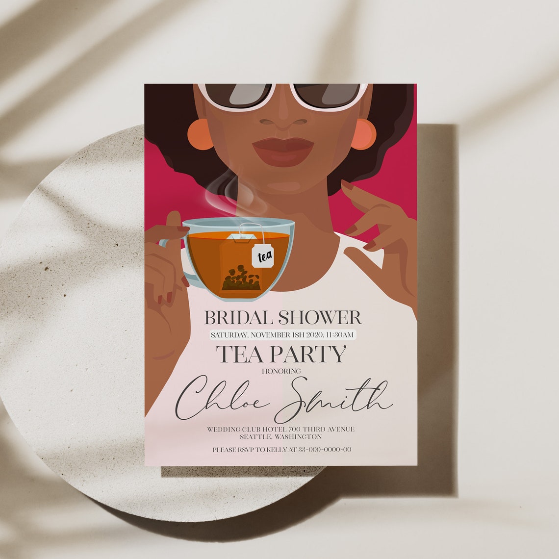 Editable Tea Party Invitation | Afternoon Tea Invitation | Bridal ...