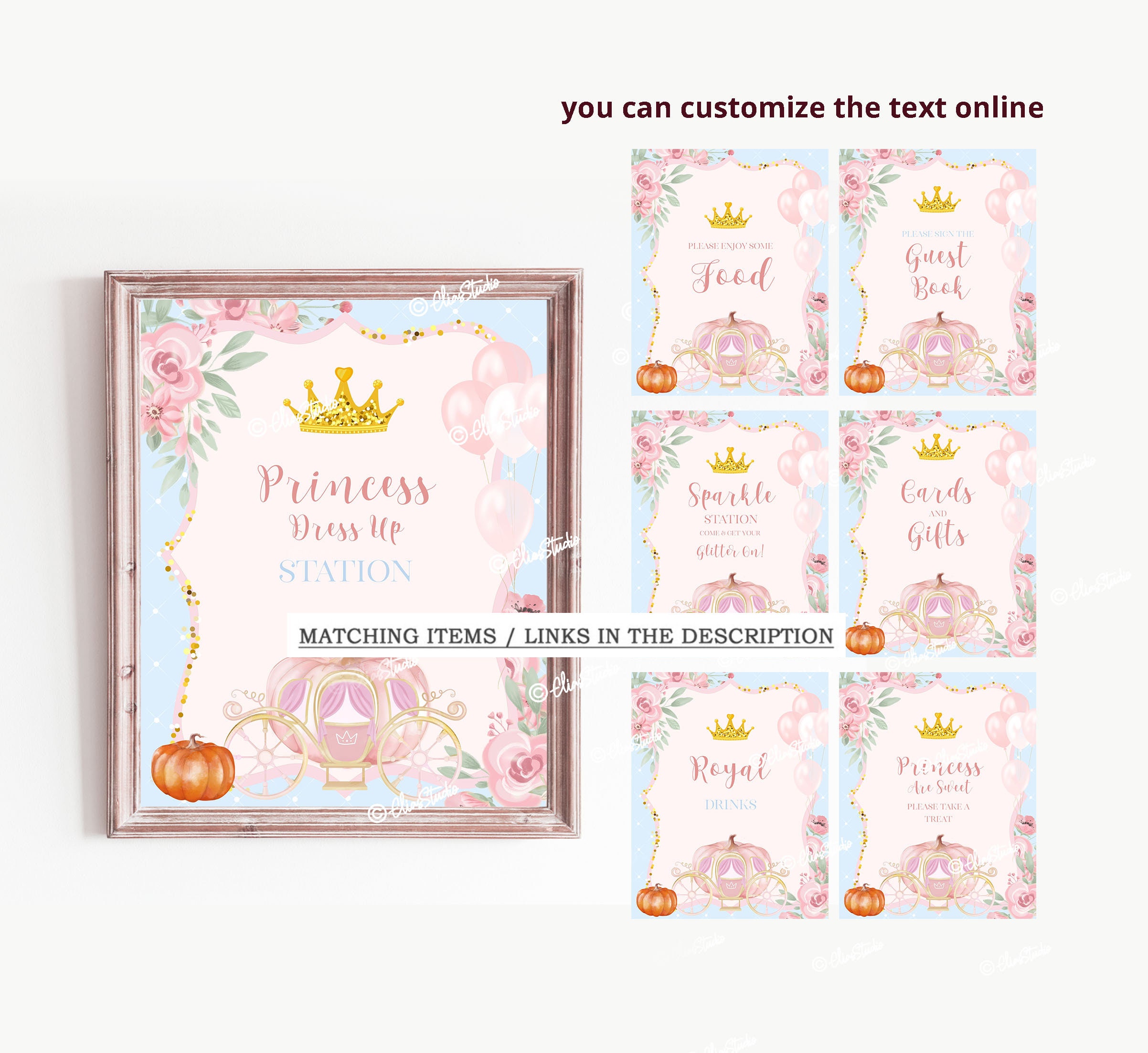 Our Little Princess Birthday Thank You Card With Photo Pumpkin Carriage ...