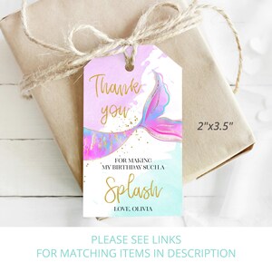 Editable Mermaid Birthday Treat Bag Toppers • Mermaid Birthday Party ...