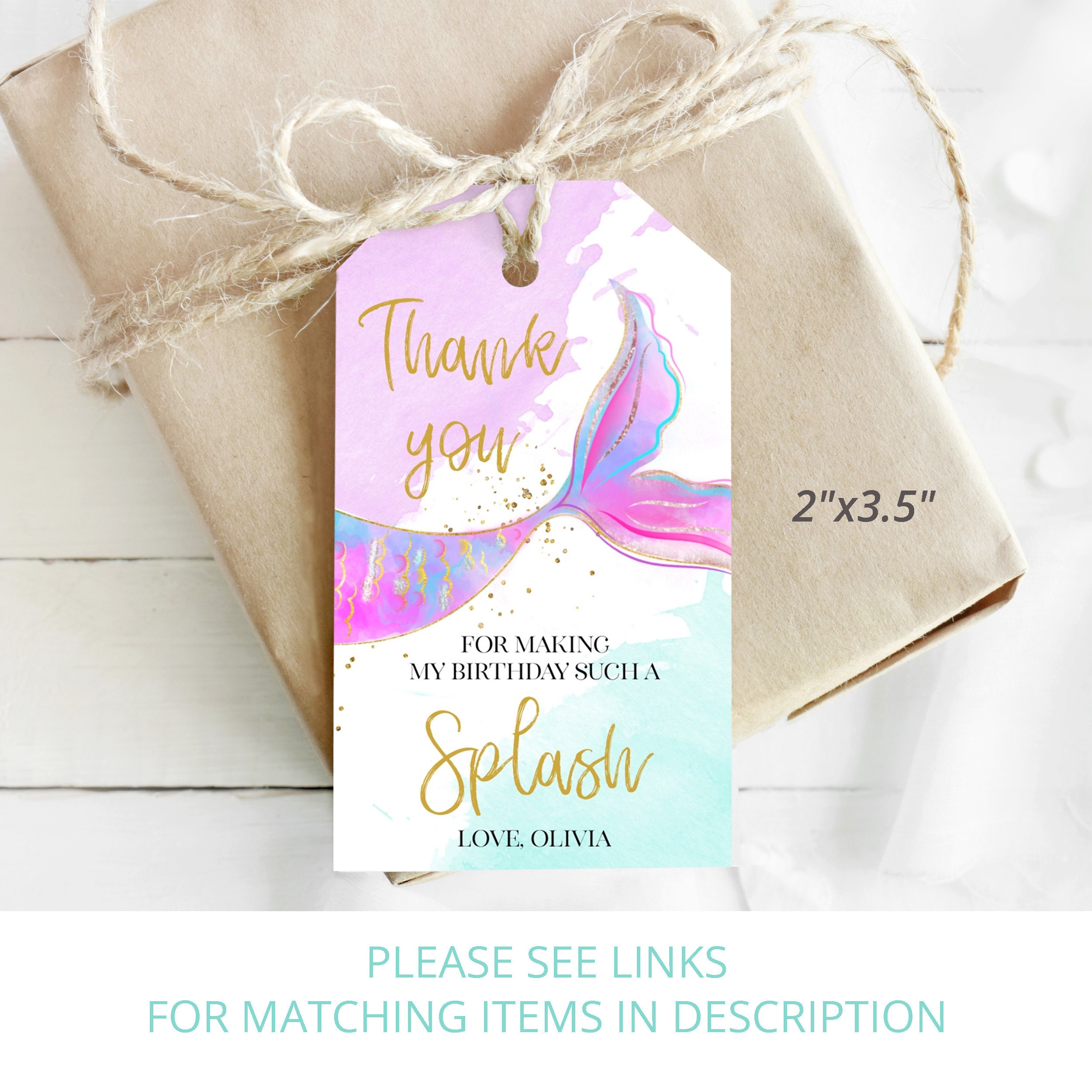 Editable Mermaid Birthday Treat Bag Toppers • Mermaid Birthday Party ...